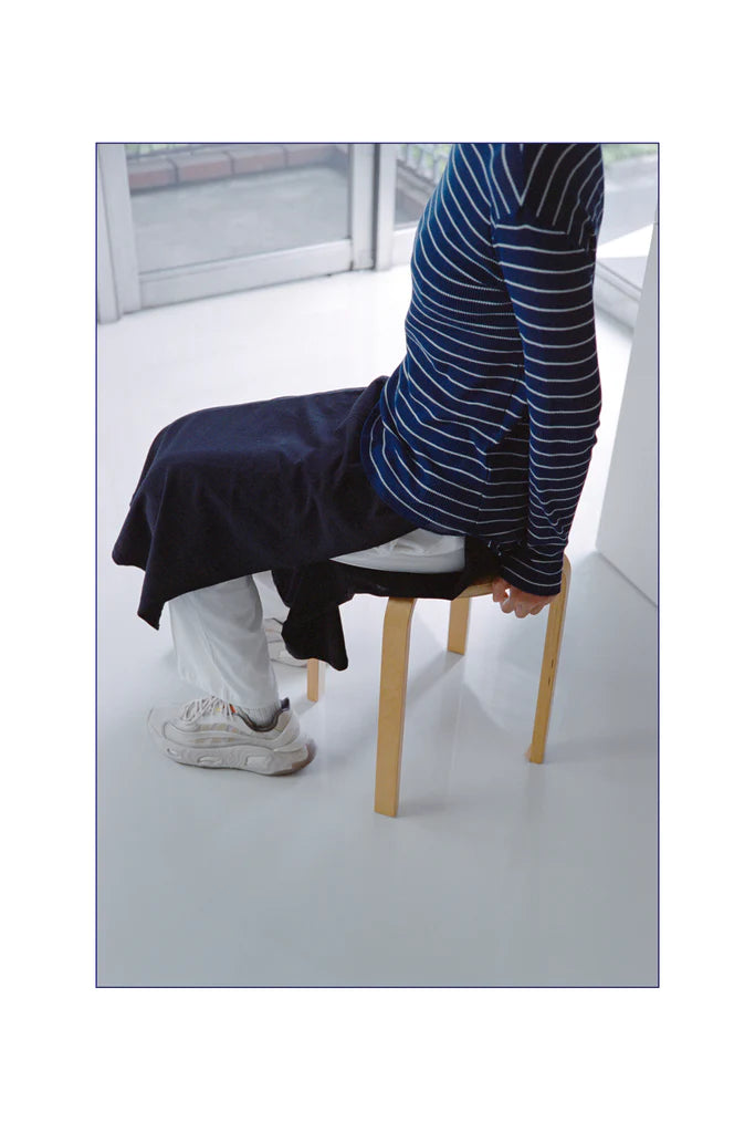 straight neck L/S - gauze waffle – amiu.c.store